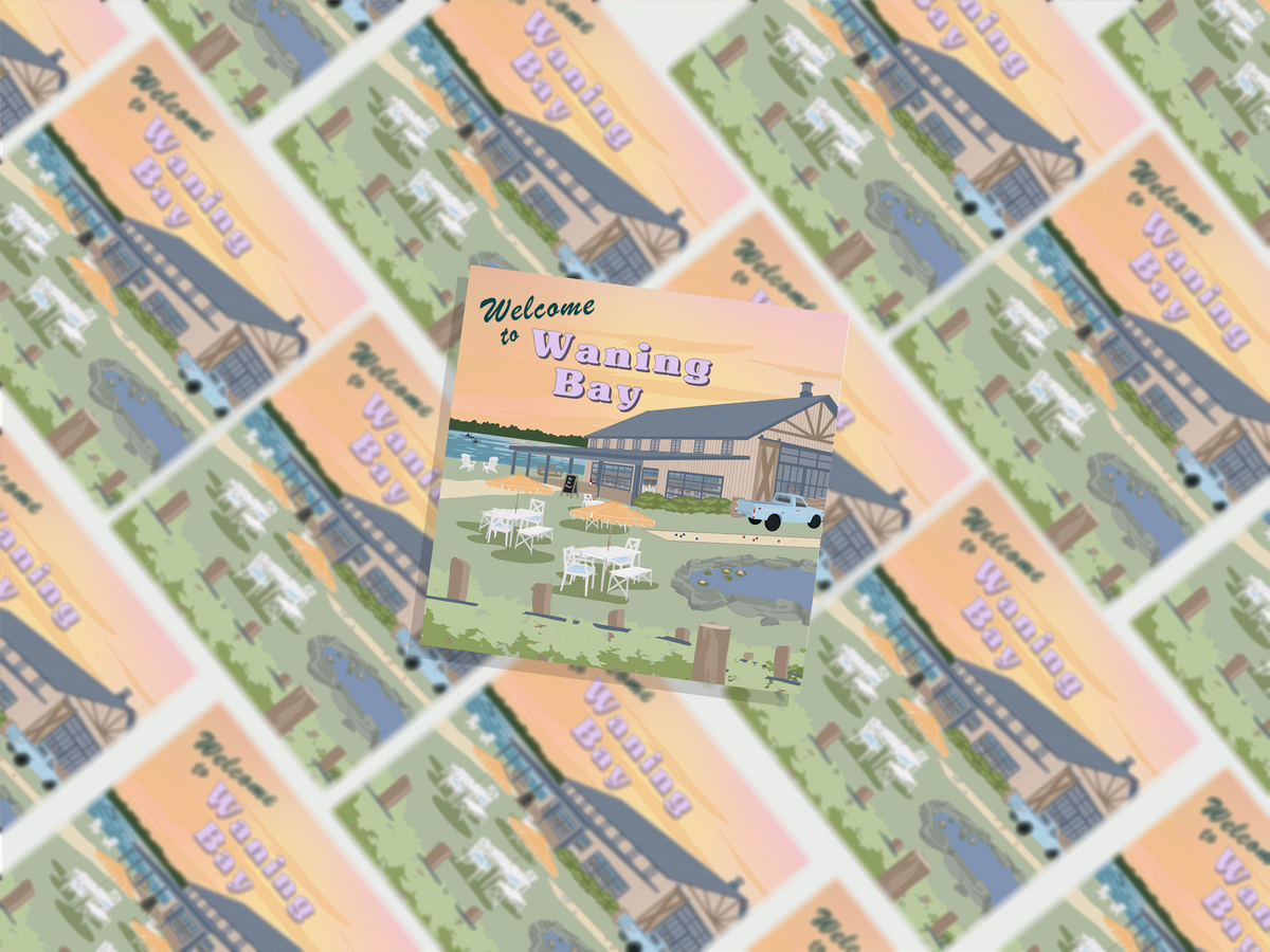 Waning Bay Sticker– The Literary Loft